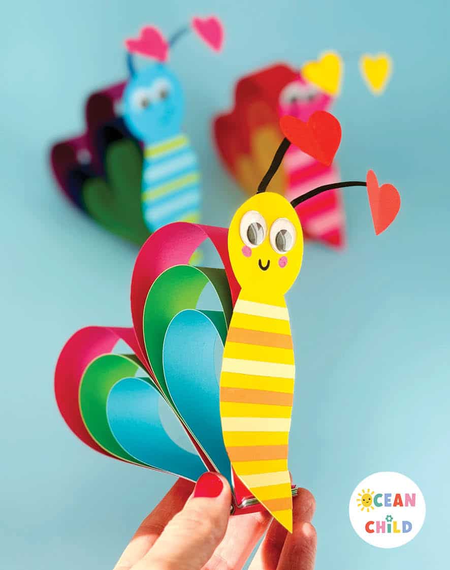 Easy Paper Butterfly Craft for Kids: With Free Template! - Ocean Child ...