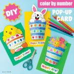 Color By Number, Pop-up Card - Ocean Child Crafts