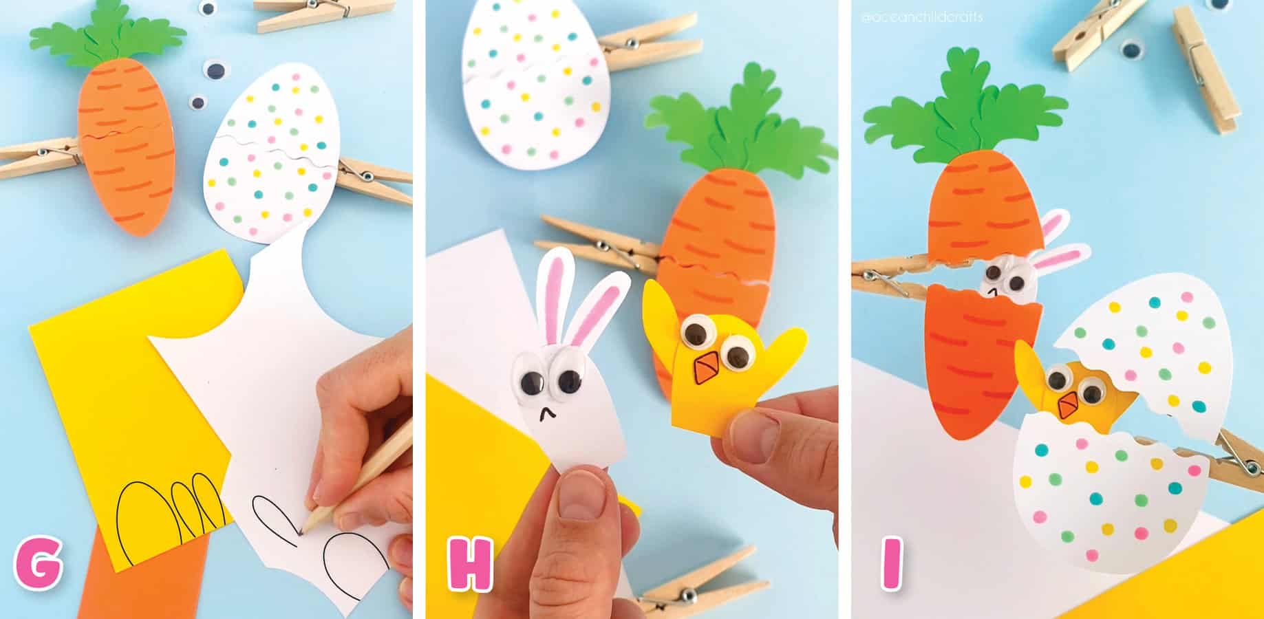 Paper Easter Egg And Carrot Surprise Craft With FREE Printable! - Ocean ...