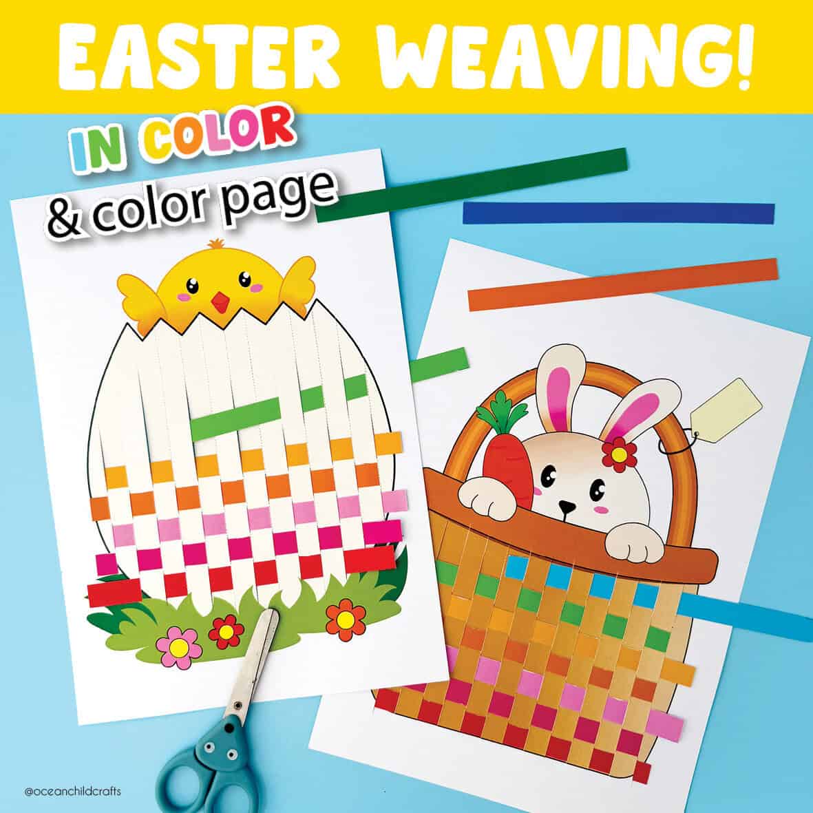 Paper Weaving For Easter - Ocean Child Crafts