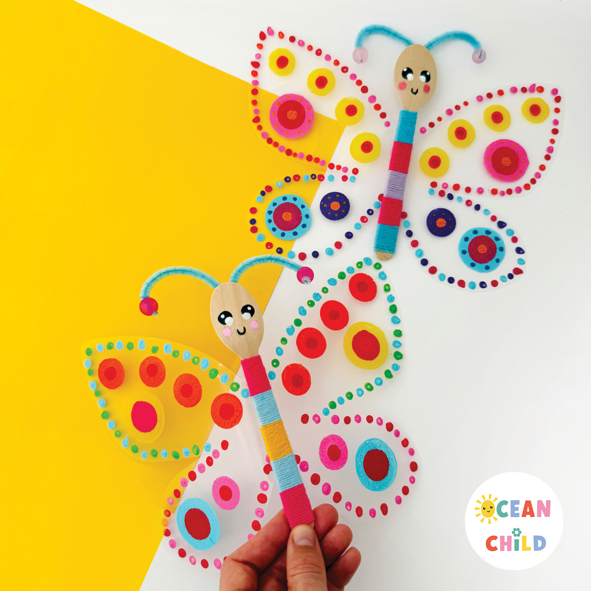 Easy Paper Butterfly Craft for Kids: With Free Template! - Ocean Child ...