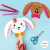Fun Spring Bunny Craft With Flapping Ears And Free Template - Ocean ...