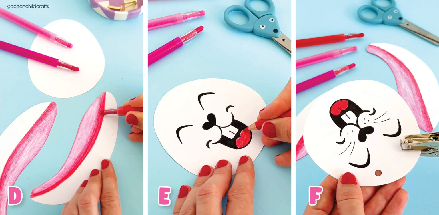 Fun Spring Bunny Craft With Flapping Ears And Free Template - Ocean ...
