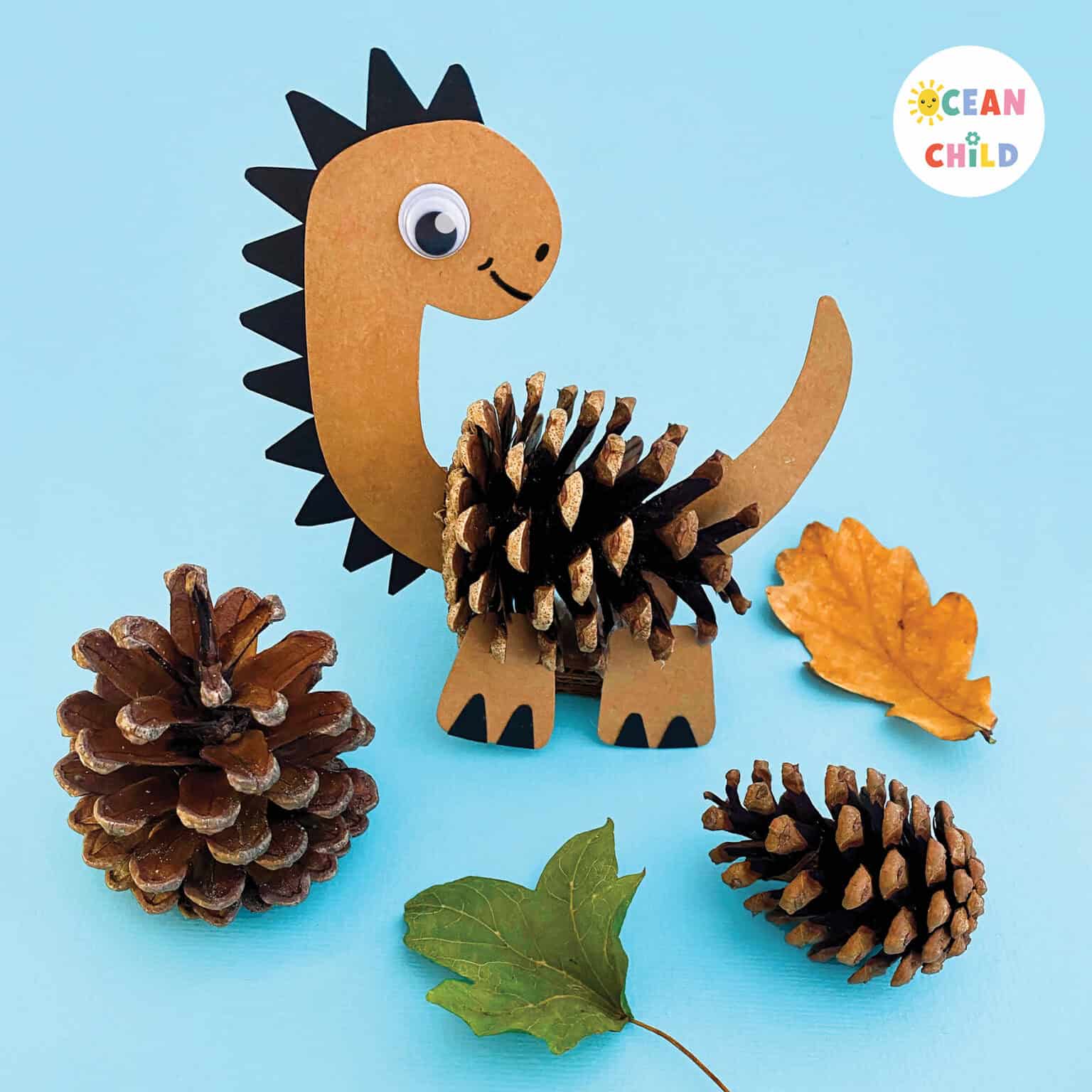 Pinecone Dinosaur Craft, The Perfect Fall Nature Craft for Kids ...