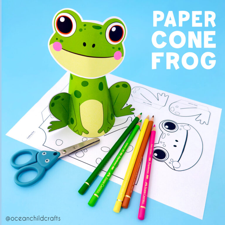 Paper Cone Animals: Easy 3D Animal Crafts with Templates - Ocean Child ...